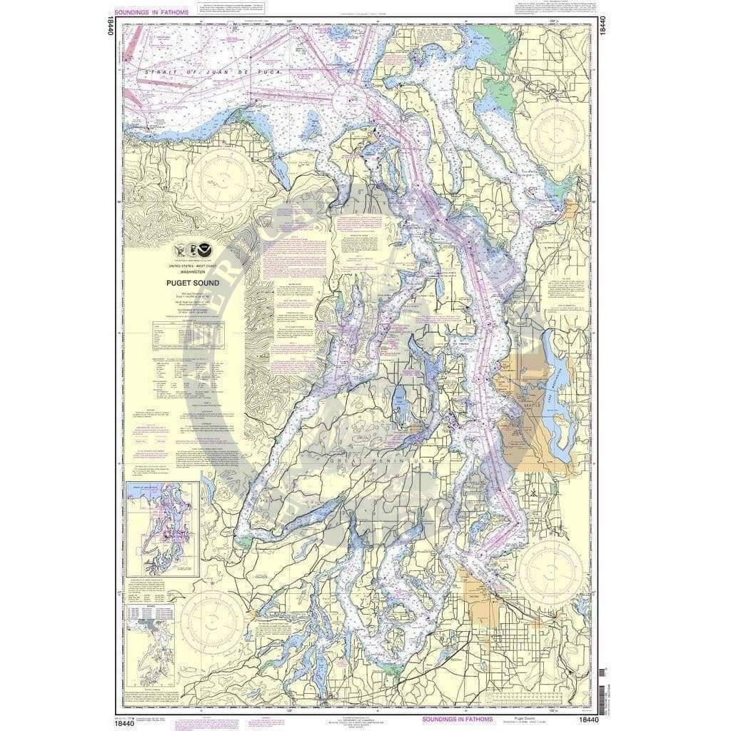 NOAA Nautical Chart 18440: Puget Sound - Amnautical