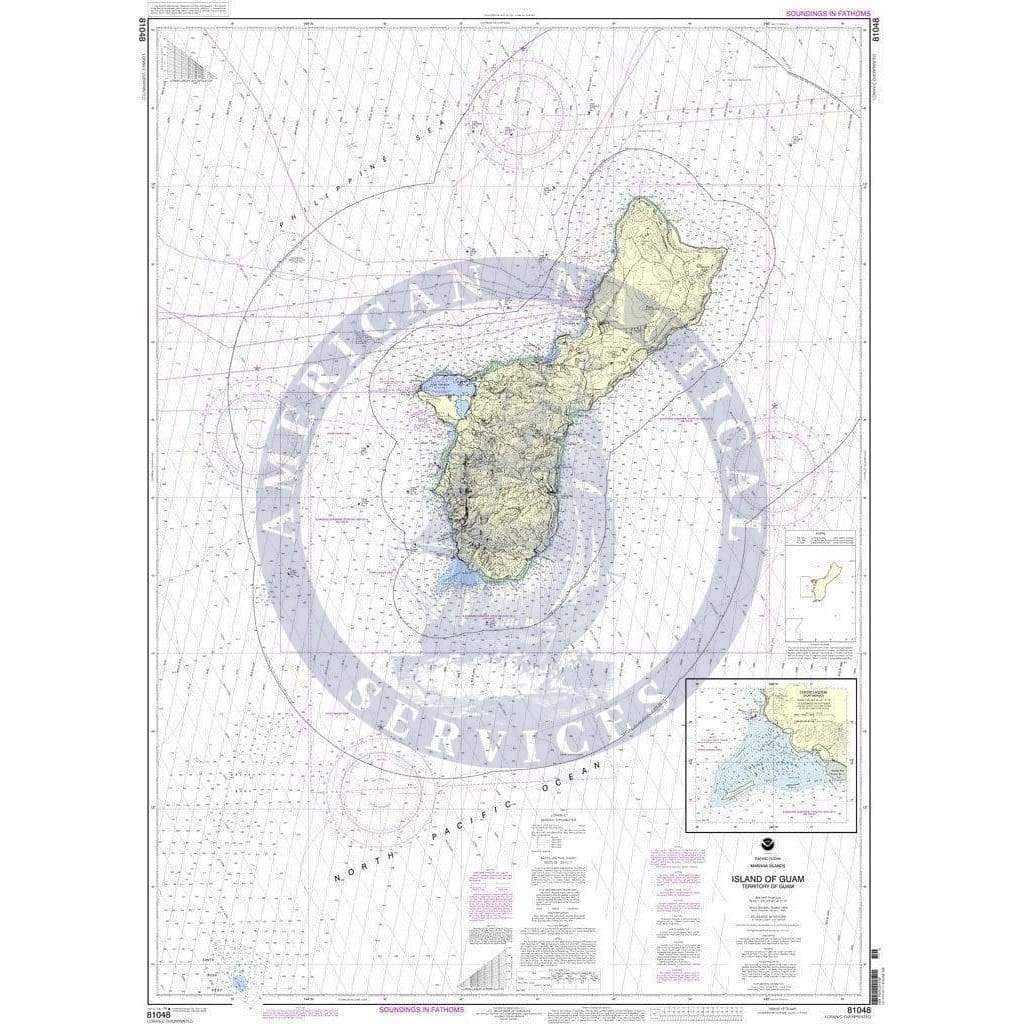 NOAA Nautical Chart 81048: Mariana Islands Island of Guam Territory of ...