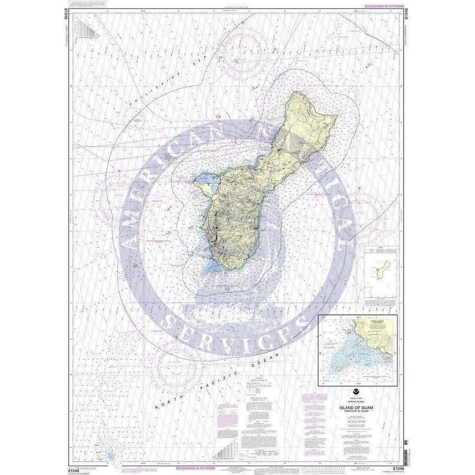 NOAA Nautical Chart 81048: Mariana Islands Island of Guam Territory of ...