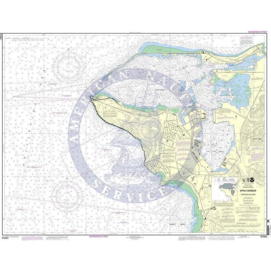 NOAA Nautical Chart 81054: Mariana Islands Apra Harbor, Guam - Amnautical