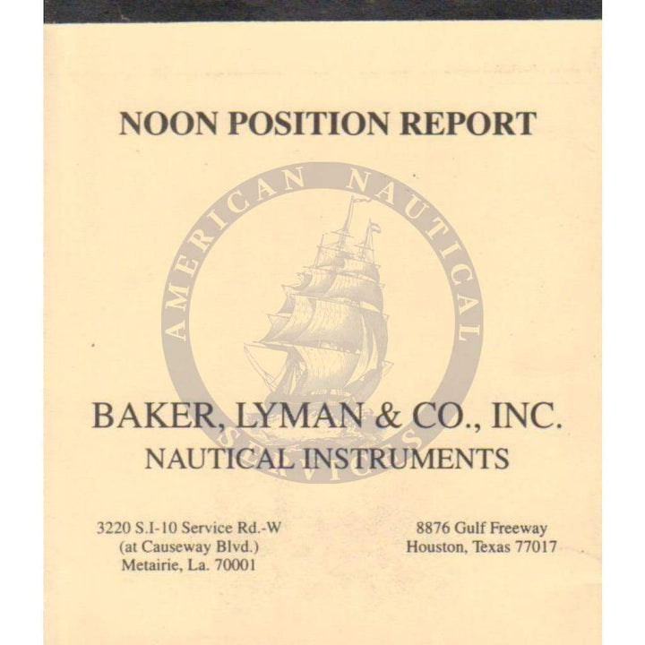 Noon Position Report - Amnautical