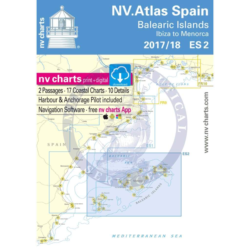 NV. Charts Spain ES2: Balearic Islands - Ibiza to Menorca, 2017 Editio ...