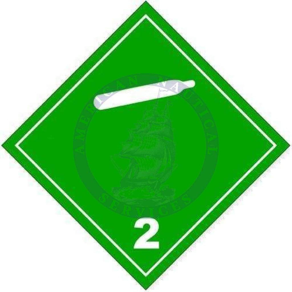 Placard Class 2.2: Non Flammable Gas, International Wordless - Amnautical