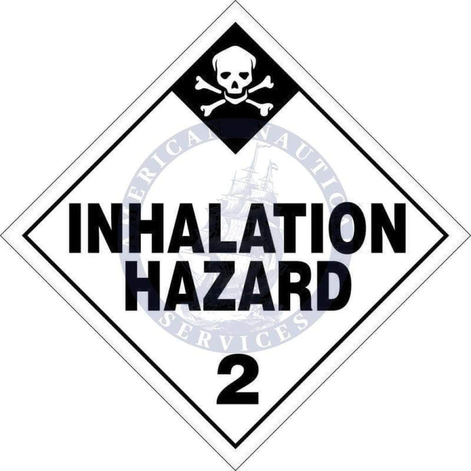 Placard Class 2.3: Inhalation Hazard, Domestic Standard Worded - Amnautical