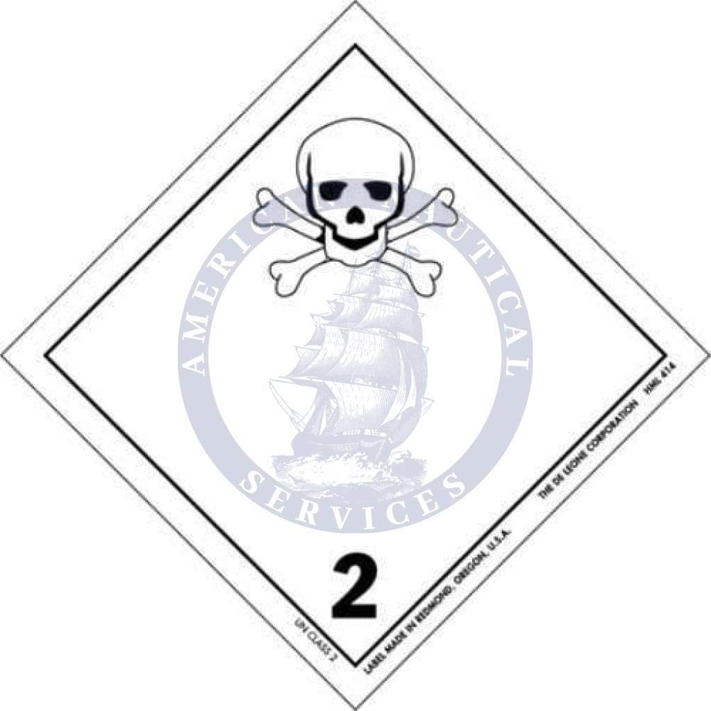 Placard Class 2.3: Toxic Gases, International Wordless | Toxic Gas ...