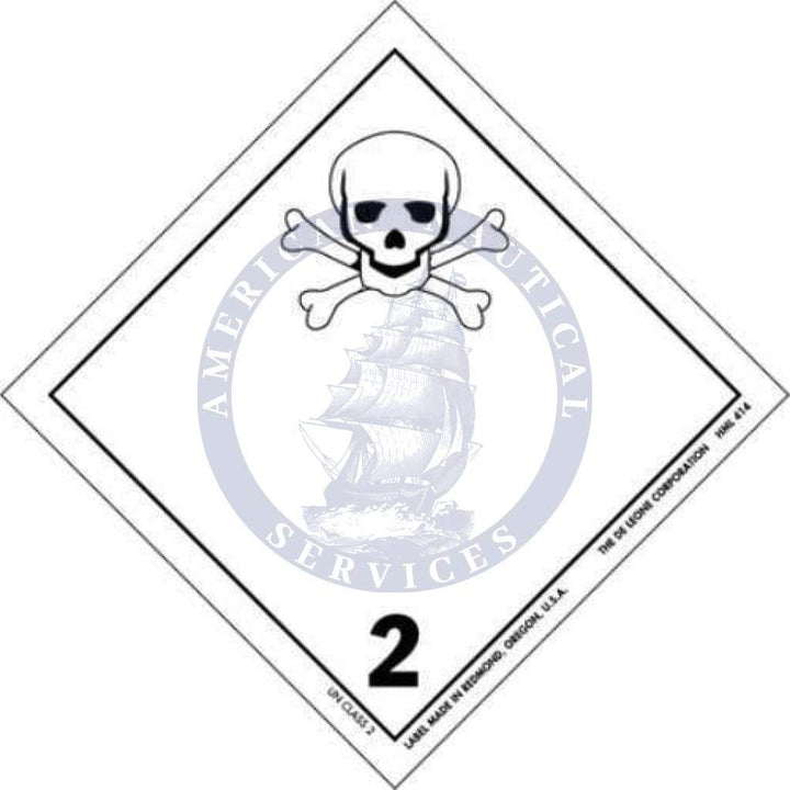 Placard Class 2.3: Toxic Gases, International Wordless | Toxic Gas ...