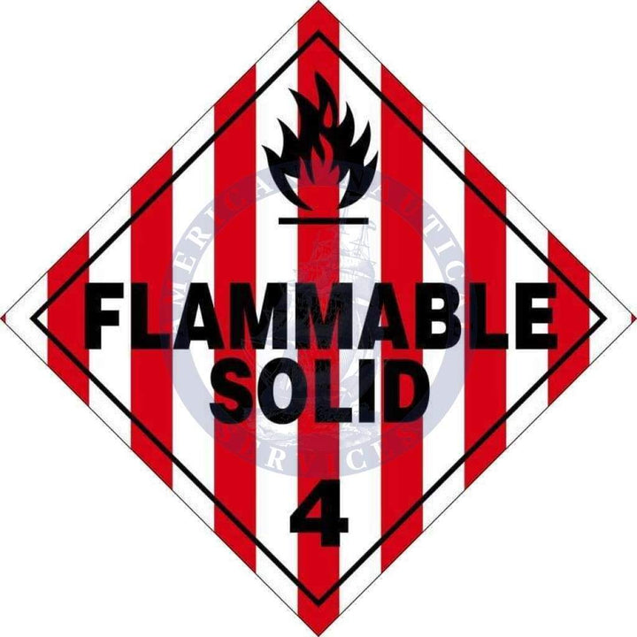 Placard Class 4.1: Flammable Solid, Domestic Standard Worded - Amnautical