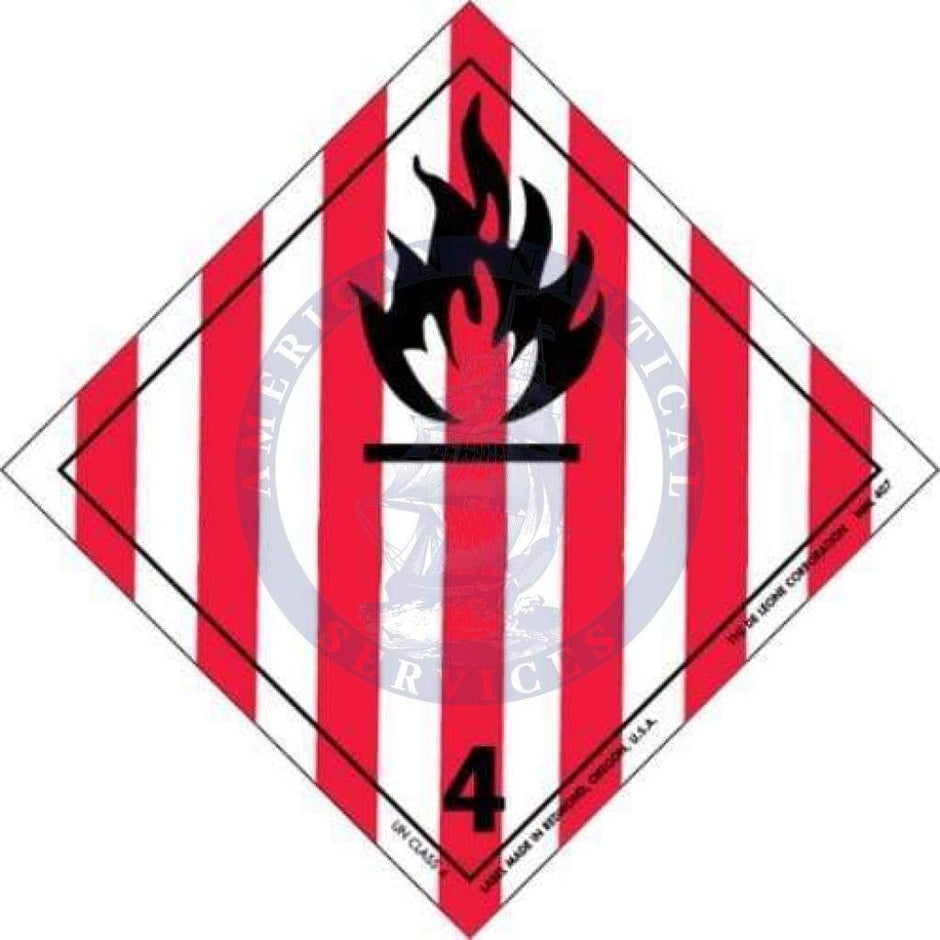 Class 4 Placards for Flammable Solids - Amnautical