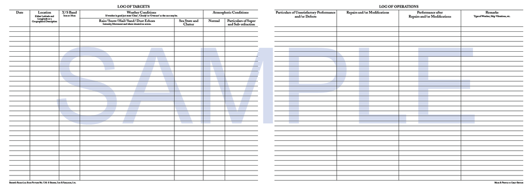 Radar Log Book by Brown, Son & Ferguson - Amnautical
