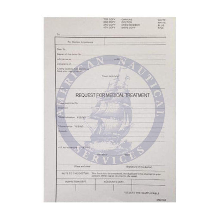 Medical Treatment Forms | Customisable Ship Logs - Amnautical