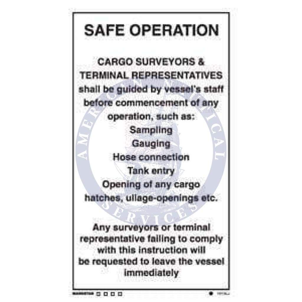Safe Operation Poster - Amnautical